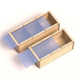 Sliding Lid Boxes - Laser Cut Files. Wooden Packing / SVG Pattern ...
