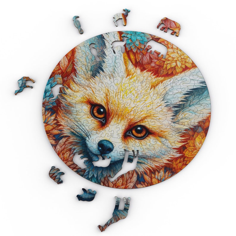 Fox Puzzle Laser Cut Files Wooden Jigsaw Puzzle for Adults - Etsy