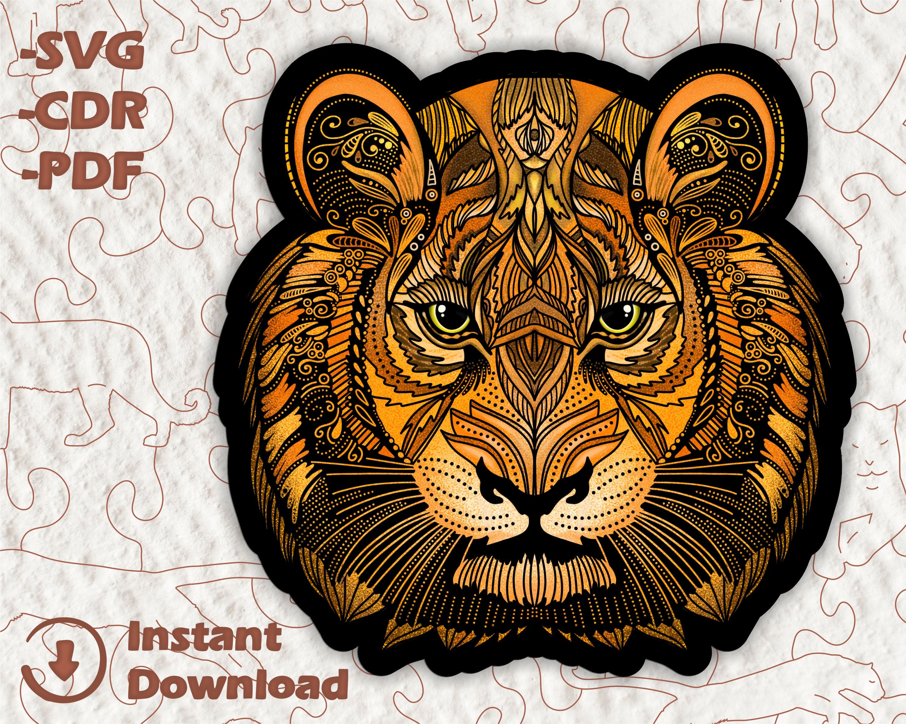 Lion Puzzle Jigsaw Laser Cut Files. Games for Adults - Etsy