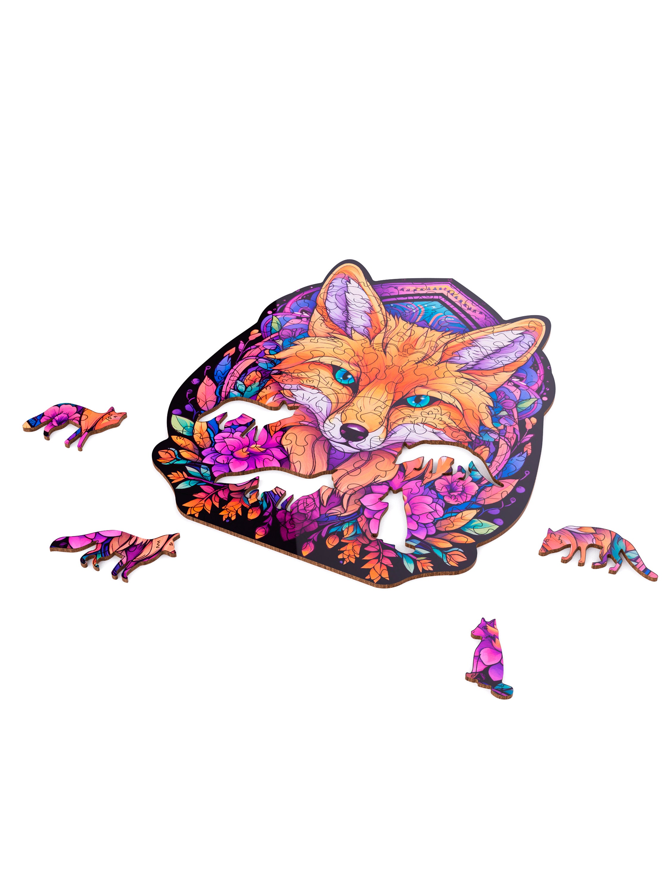Fox in Flower Jigsaw Puzzle Laser Cut File Sublimation - Etsy