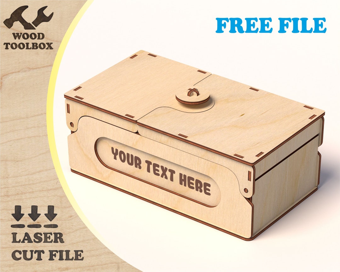 Wooden Box - Laser Cut Files. Wooden Packing / SVG Pattern Wooden Box ...