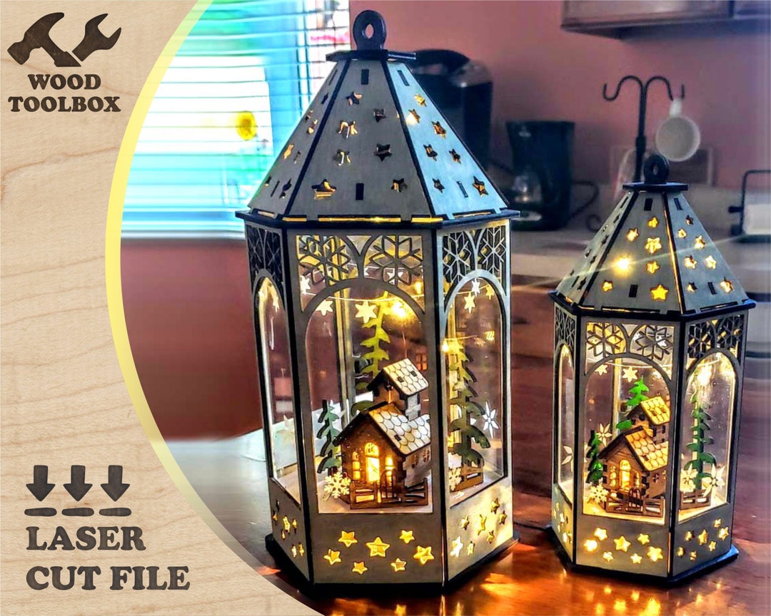 Fairy Christmas Lantern - Laser Cut File - Christmas SVG File / Winter ...