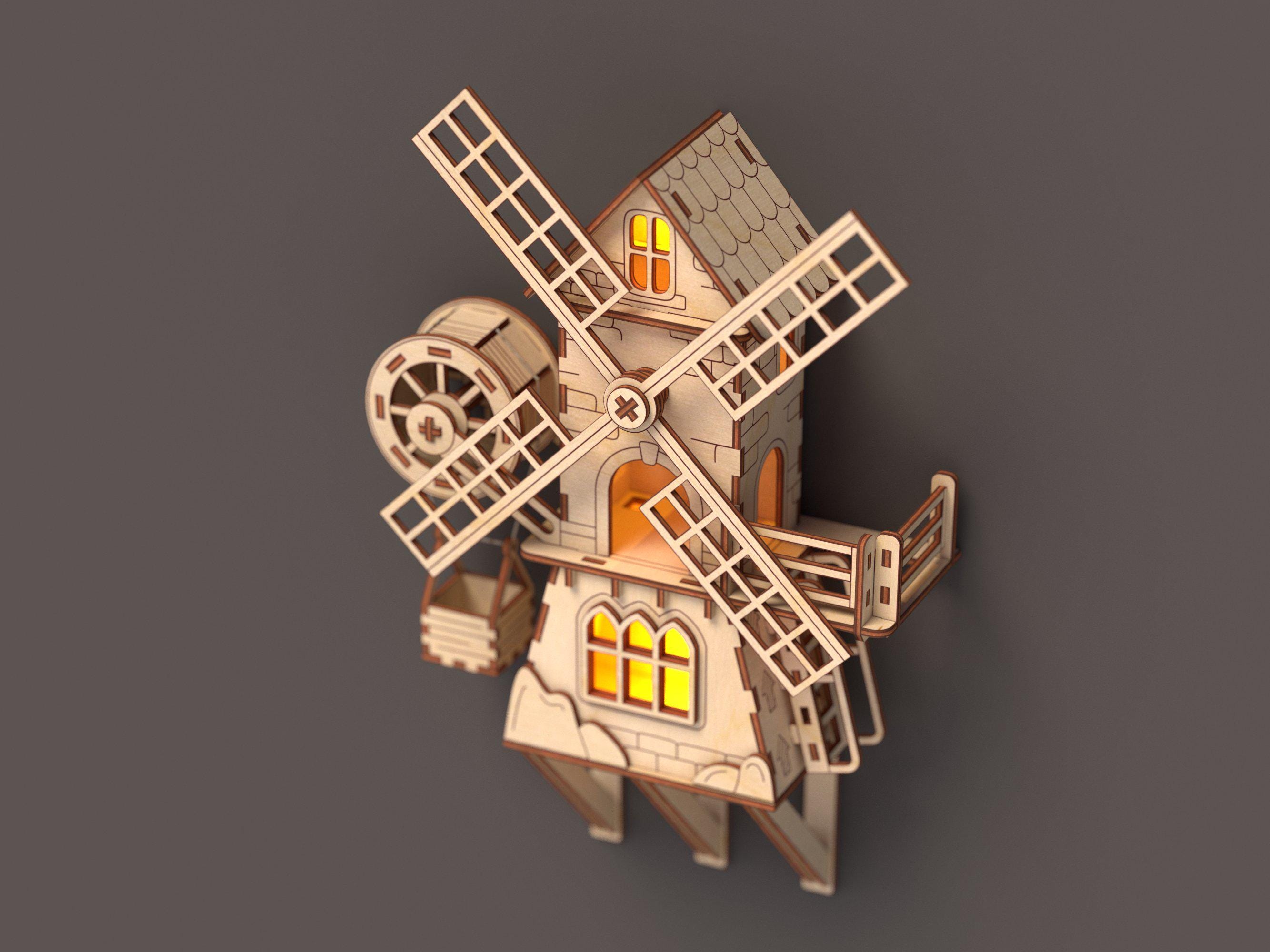 Laser Cut Windmill – SVG File for CNC, Glowforge & Laser Cutters ...