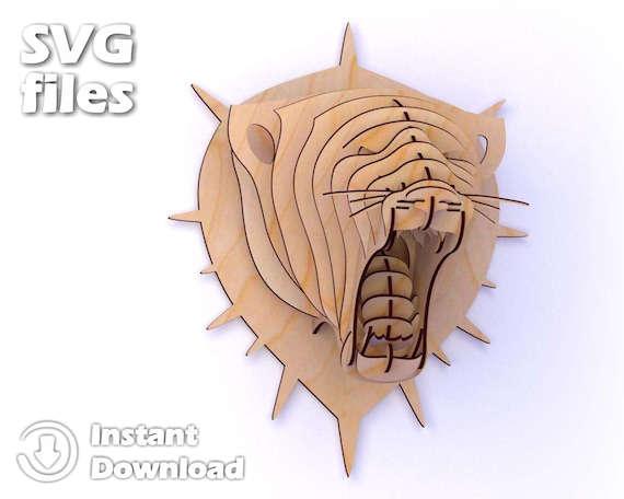 Animal Head Panther Laser Cut Files / Wall Art Decor / - Etsy