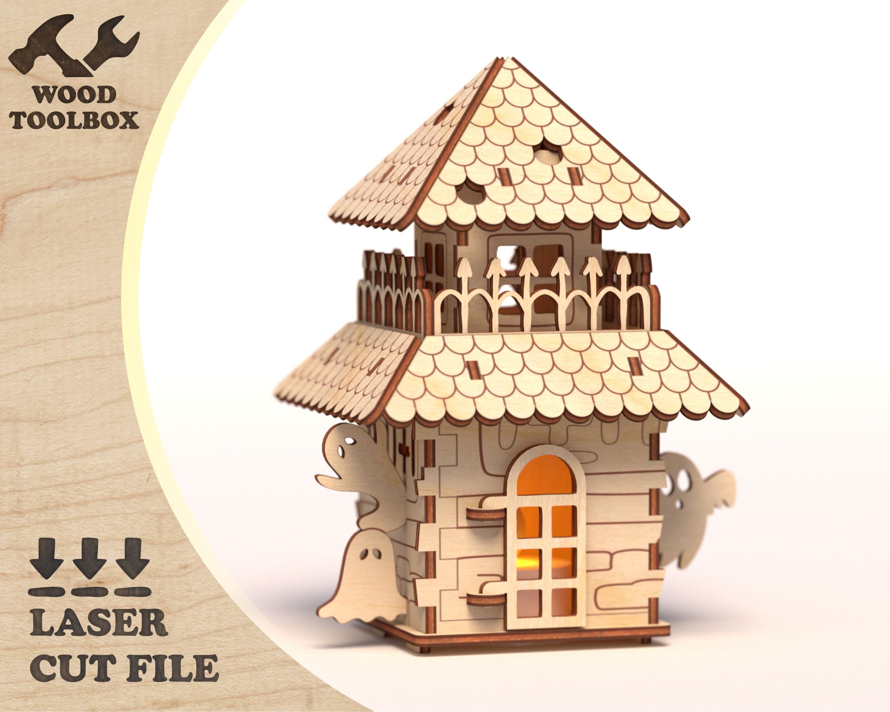 Halloween House - Haunted House - Laser Cut File. Halloween Castle ...