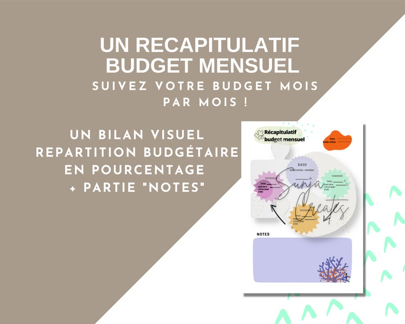 Monthly Budget Sheets to Print in French for Budget Envelopes - Etsy