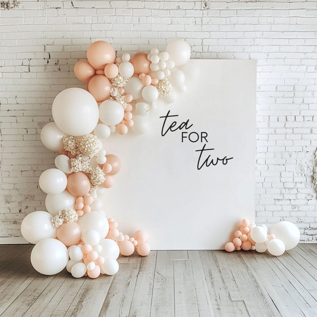 Twins Tea for Two Baby Shower Decal | Custom Decal for Party Backdrop ...
