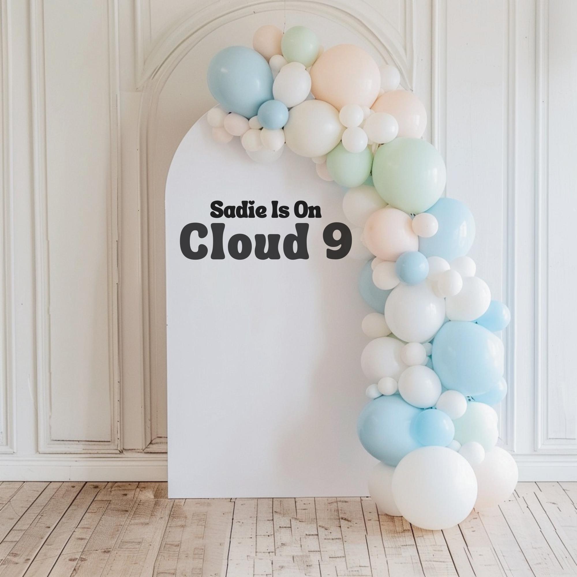 Custom Name is on Cloud 9 Decal Custom Decal for Birthday Party ...