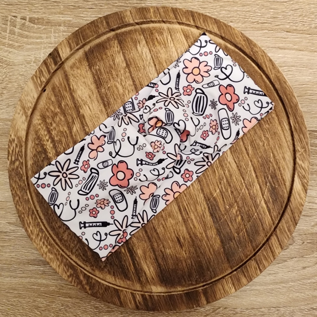 Flowers & Bandaids Twist Headband - Etsy