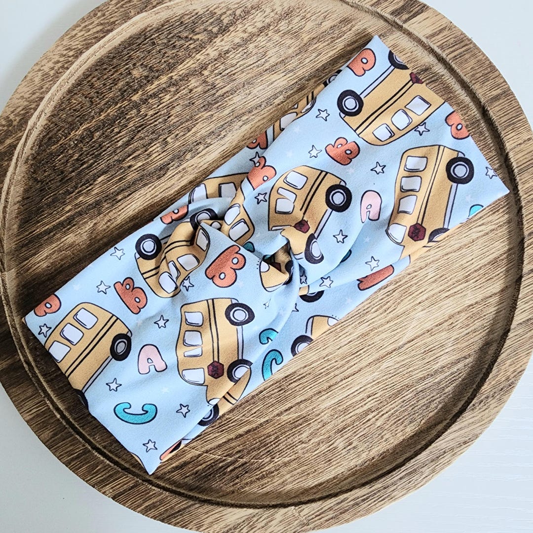 The Wheels on the Bus | Twist Headband | Stretch Headband | School Bus ...