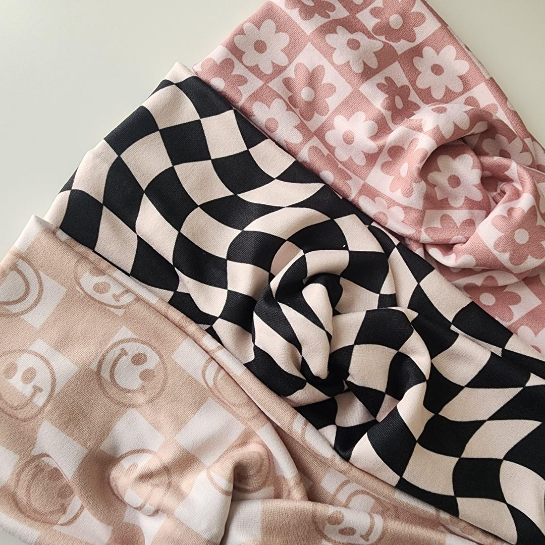 Checkered Headbands | Twist Headband | Stretch Headband | Nurse ...