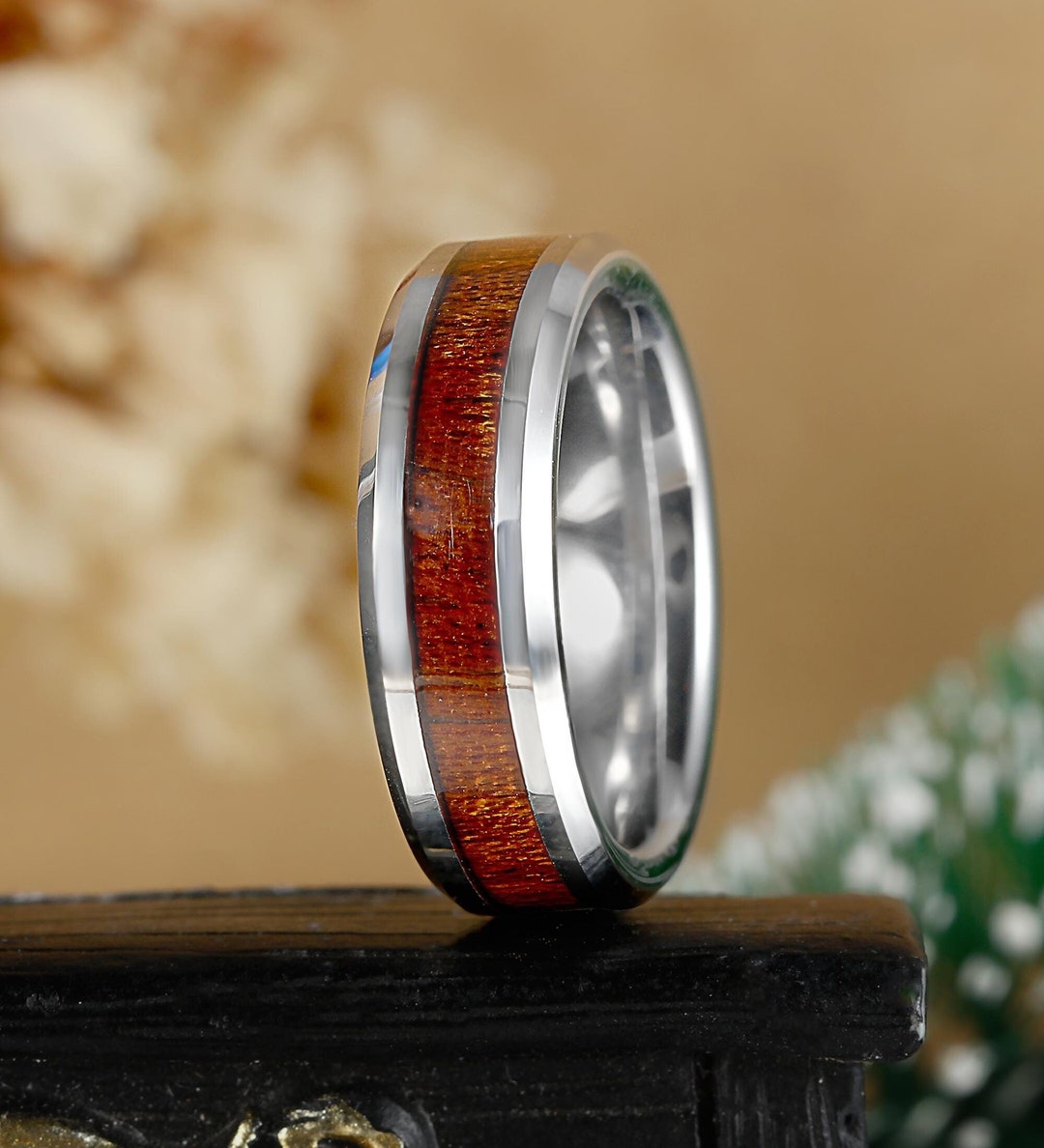 Tungsten Wood Wedding Bands