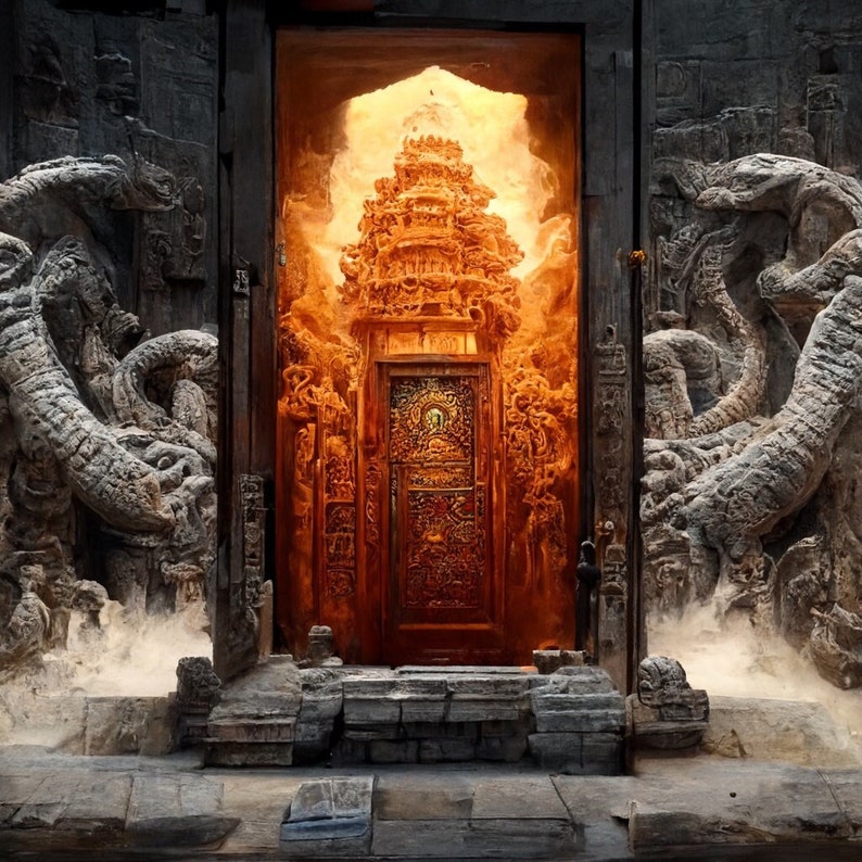 Dragon Temple Entrance | Fantasy Prints - Etsy