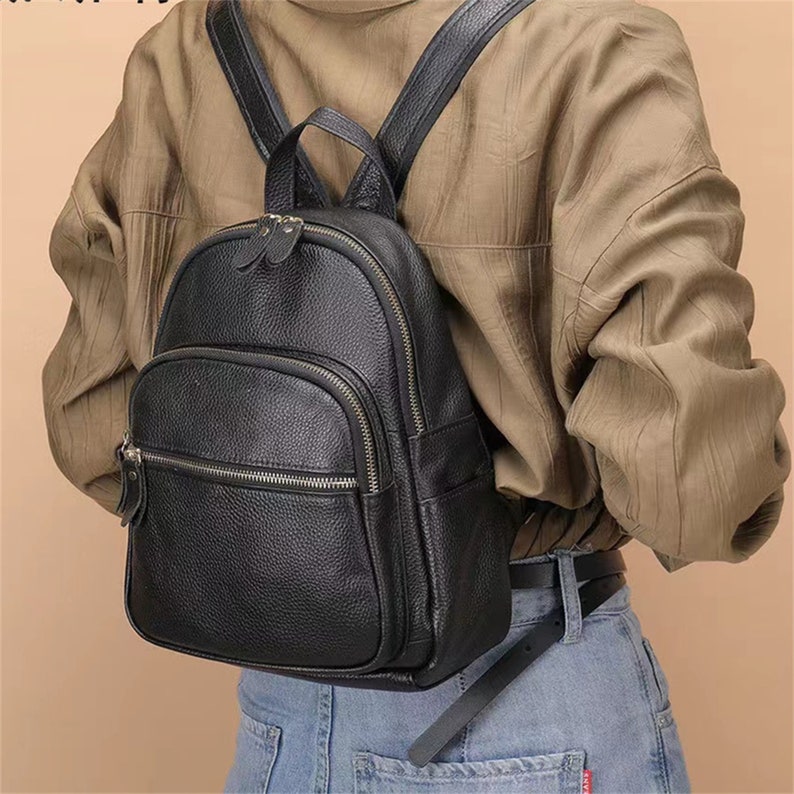 Steampunk Mini Leather Backpack Women Small Leather Backpack - Etsy