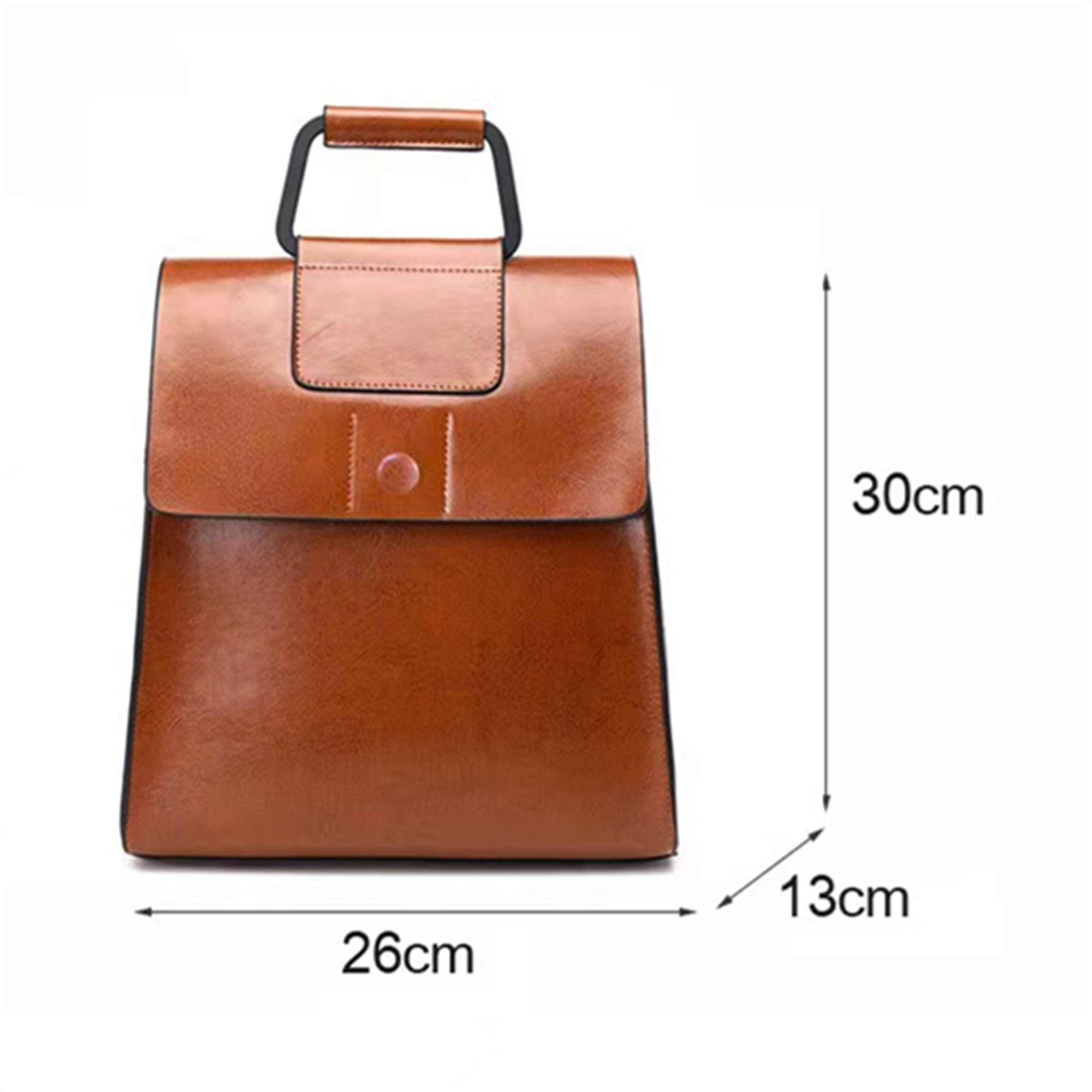 Minimalist Leather Backpack, Aesthetic Leather Bag, Small Leather ...