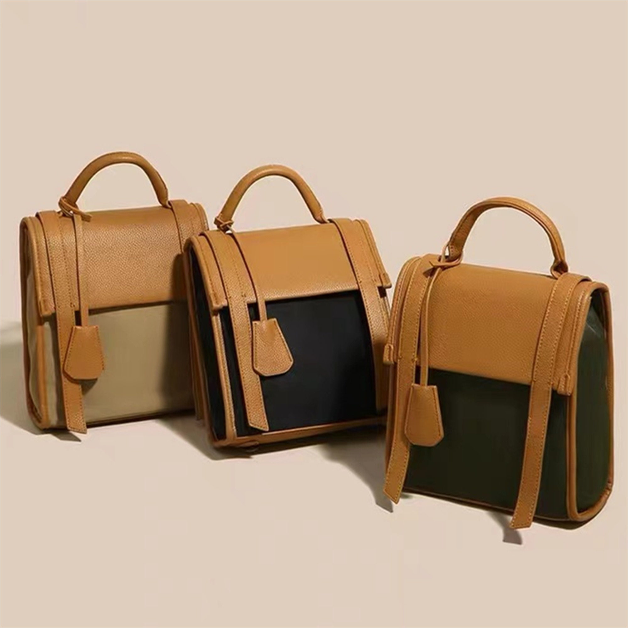 Genuine Green Leather Backpack Woman, Genuine Leather Bag, Aesthetic ...