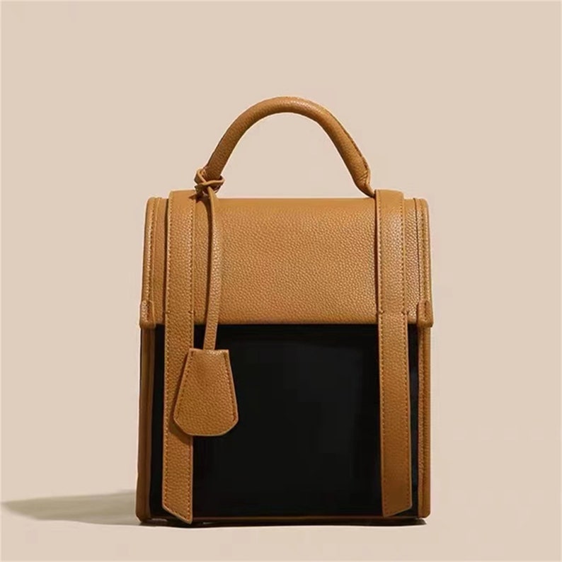 Genuine Green Leather Backpack Woman, Genuine Leather Bag, Aesthetic ...