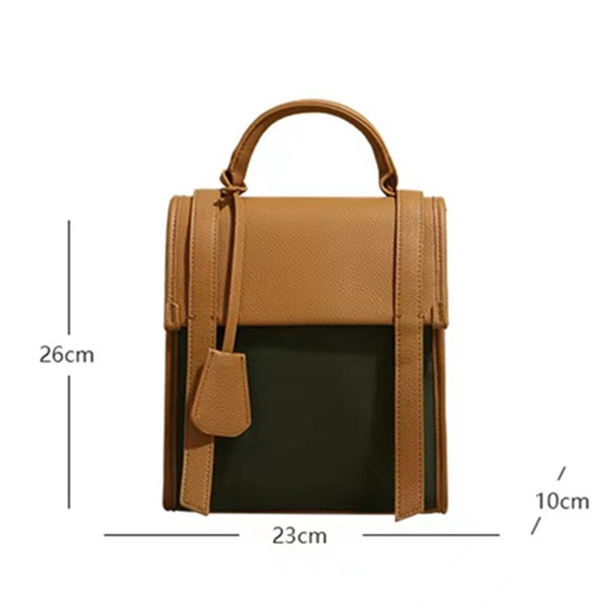 Genuine Green Leather Backpack Woman, Genuine Leather Bag, Aesthetic ...