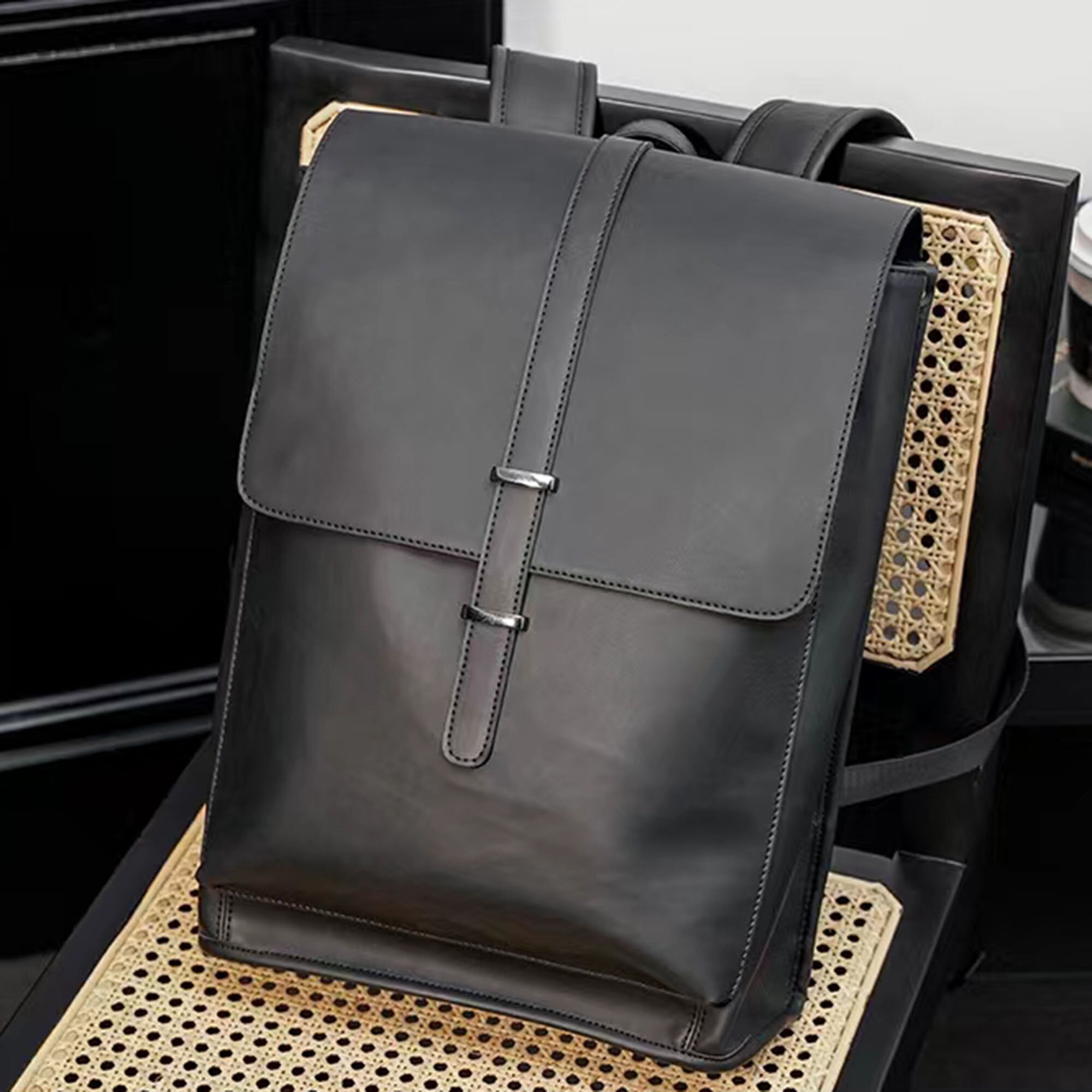 Korean Leather Backpack