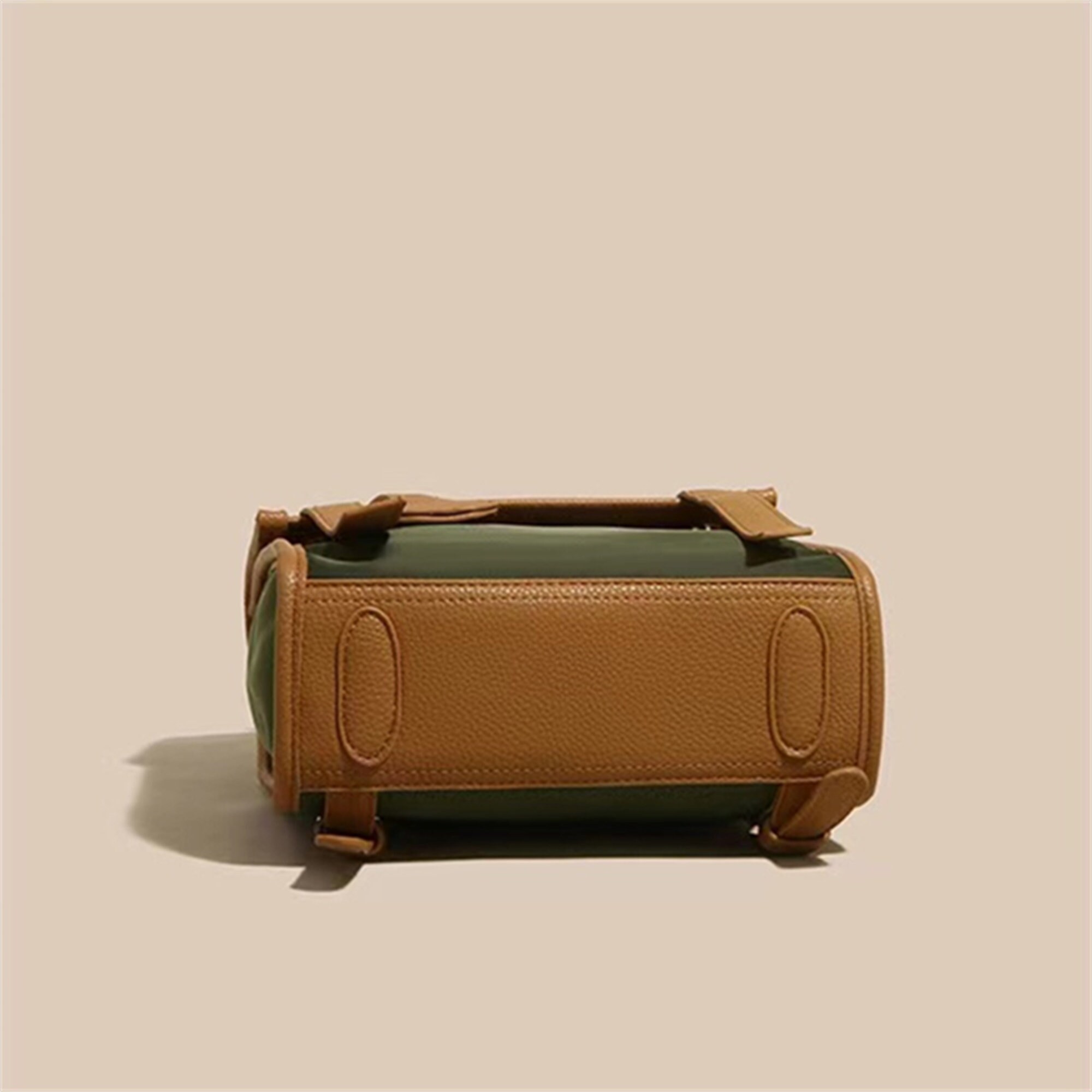 Genuine Green Leather Backpack Woman, Genuine Leather Bag, Aesthetic ...