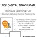 Spanish Alphabet Animal Flashcards: Bilingual Learning (digital ...
