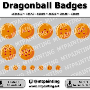 7x Dragonball Twitch Badges Bit Channel Points Discord Youtube ...