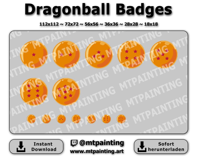 7x Dragonball Twitch Badges Bit Channel Points Discord Youtube ...