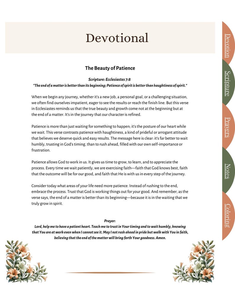 Patience in Faith Bible Study: 30-day Reading Plan (digital Download ...