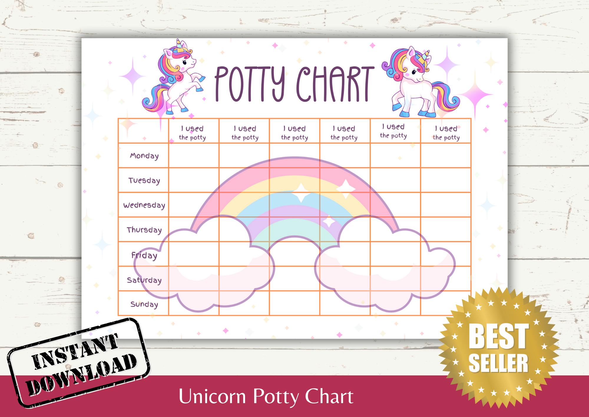 Unicorn Potty Training Chart for Girls (digital Download) - Etsy