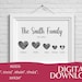 Custom Family Print Wall Art Personalized Family Gift Minimalist Decor ...