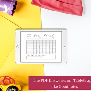 Personalized Family Chores Chart Printable Minimalist Productivity ...