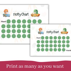 Dino Potty Training Chart for Toddlers (PDF Printable) - Etsy