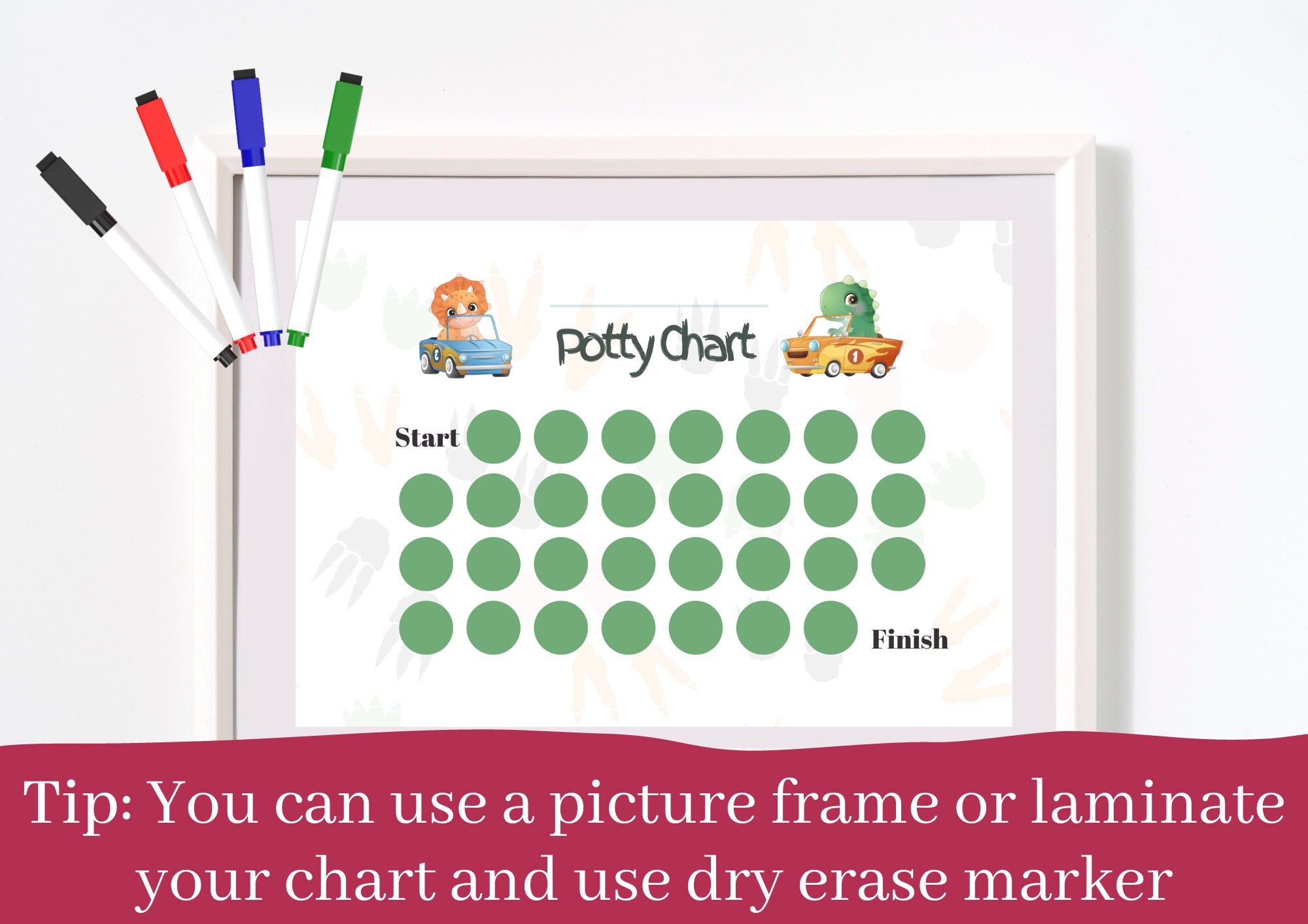 Dino Potty Training Chart for Toddlers (PDF Printable) - Etsy