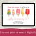 Editable Popsicle Birthday Invitation: Summer Kids Party (digital ...