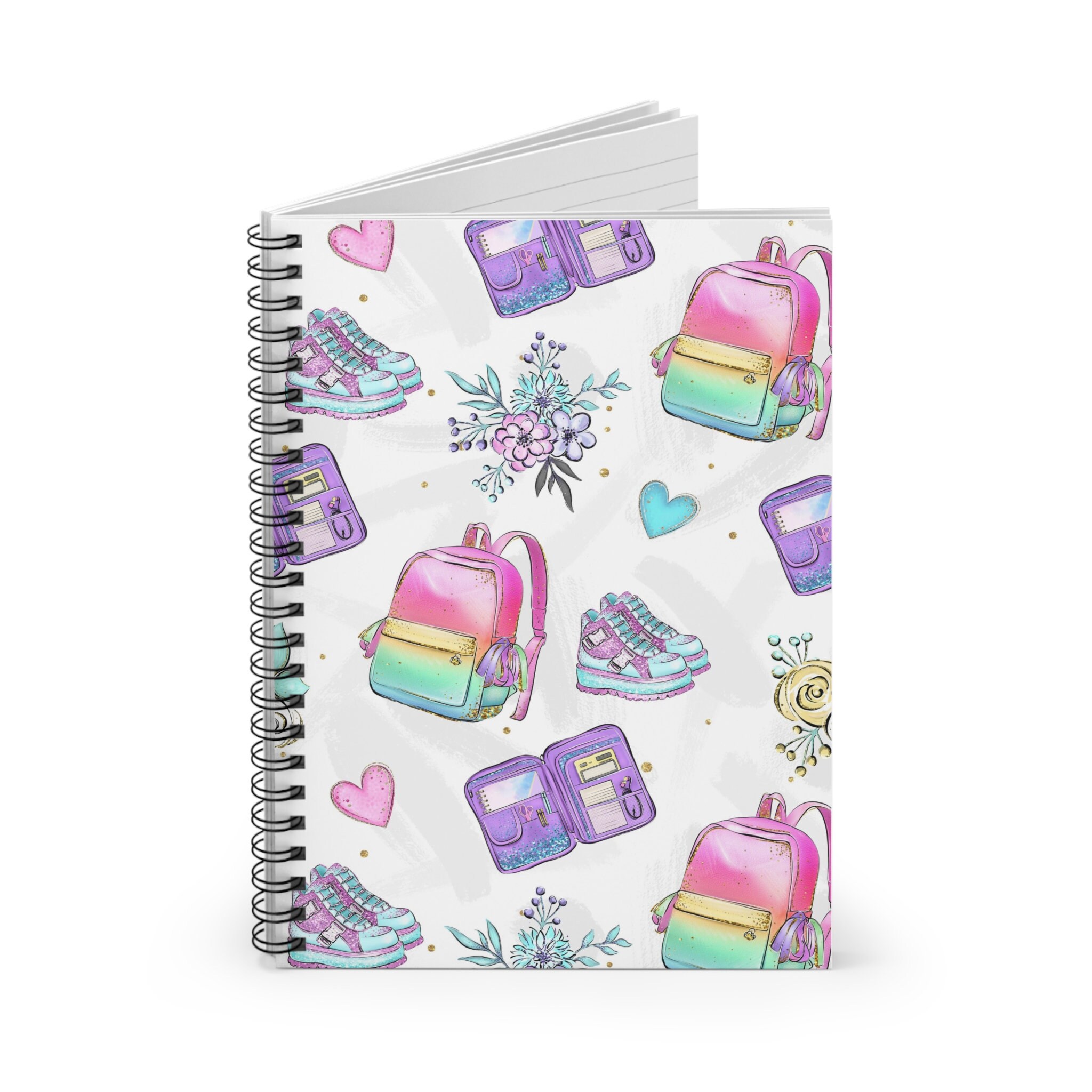 90s Style Spiral Notebook: Back to School Ruled Line Journal - Etsy