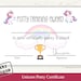 Unicorn Potty Training Award Certificate Printable Potty Training ...