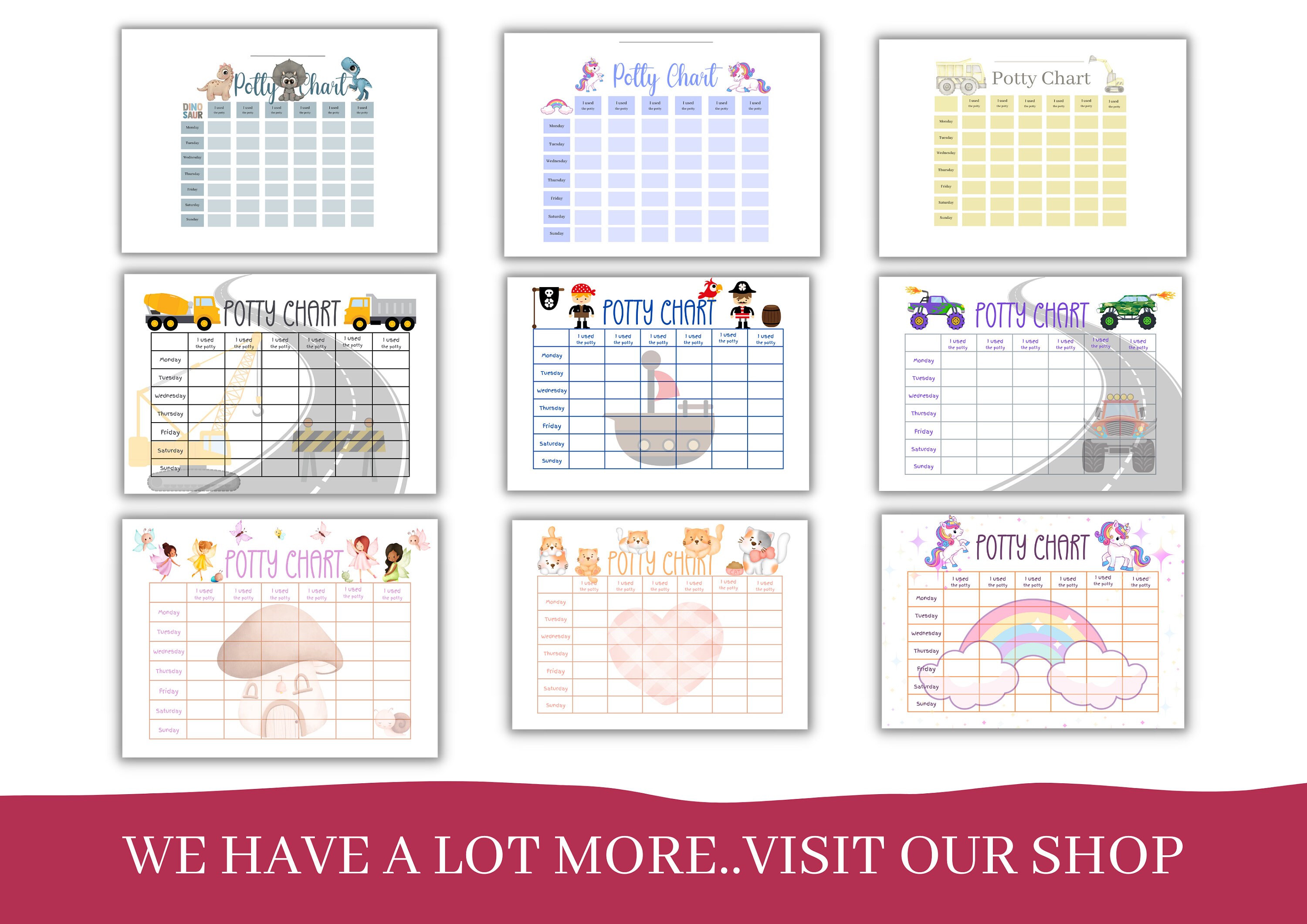 School Bus Potty Training Chart for Toddlers (PDF Printable) - Etsy