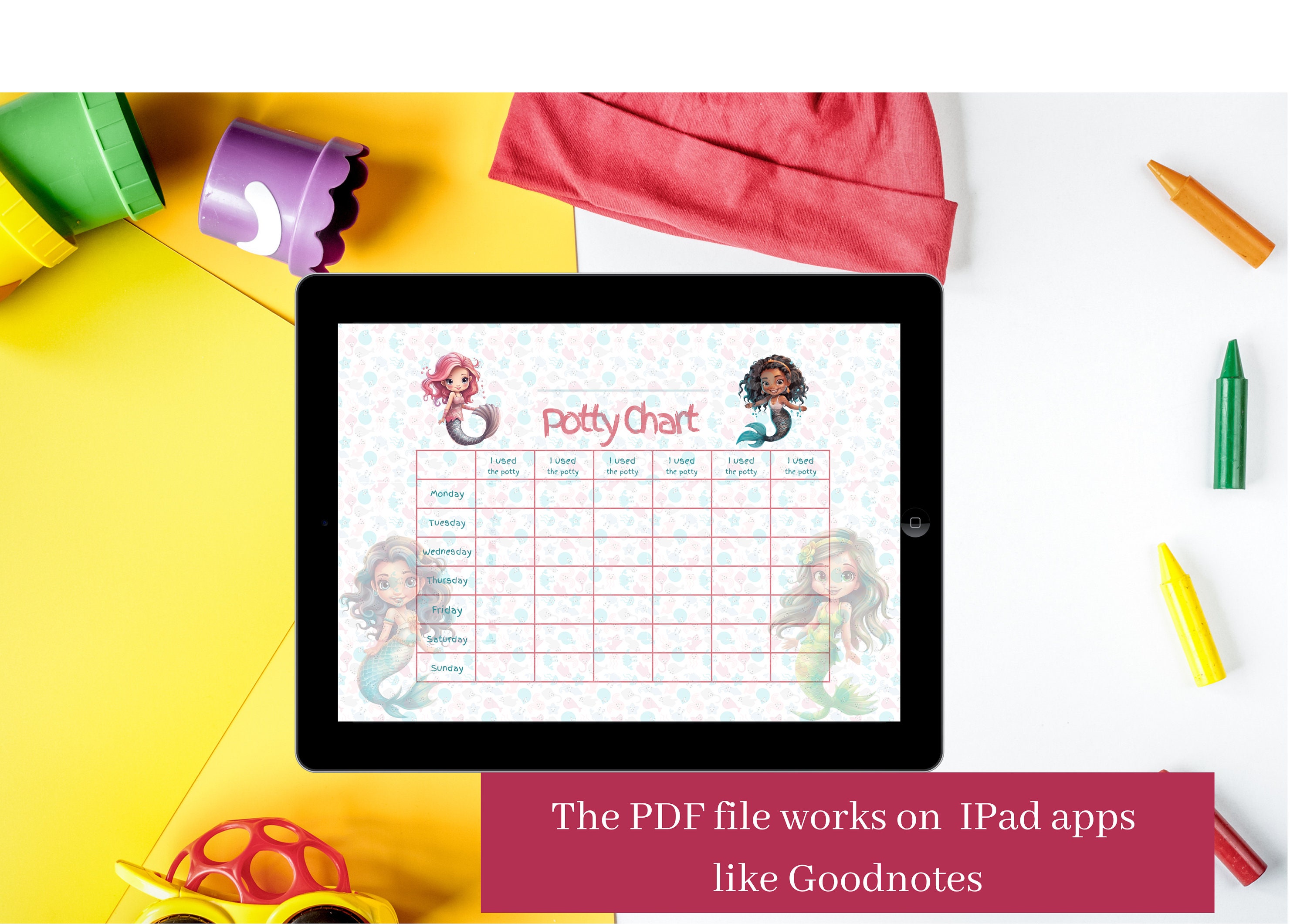 Mermaid Potty Training Chart for Girls (digital Download) - Etsy