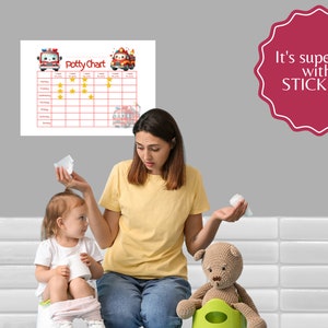 Firetruck Potty Training Chart for Boys (digital Download) - Etsy