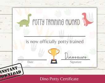 Printable Potty Training Certificate - Etsy