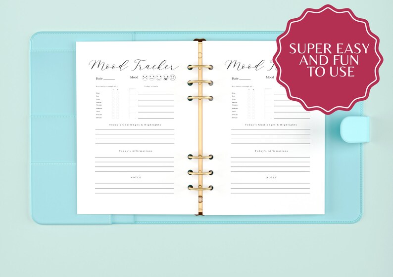 Daily Mood Tracker Printable: Mental Health, Emotion Chart (PDF) - Etsy