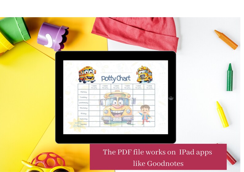 School Bus Potty Training Chart for Toddlers (PDF Printable) - Etsy