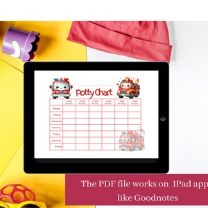 Firetruck Potty Chart Printable for Boy Toilet Training Chart Potty ...