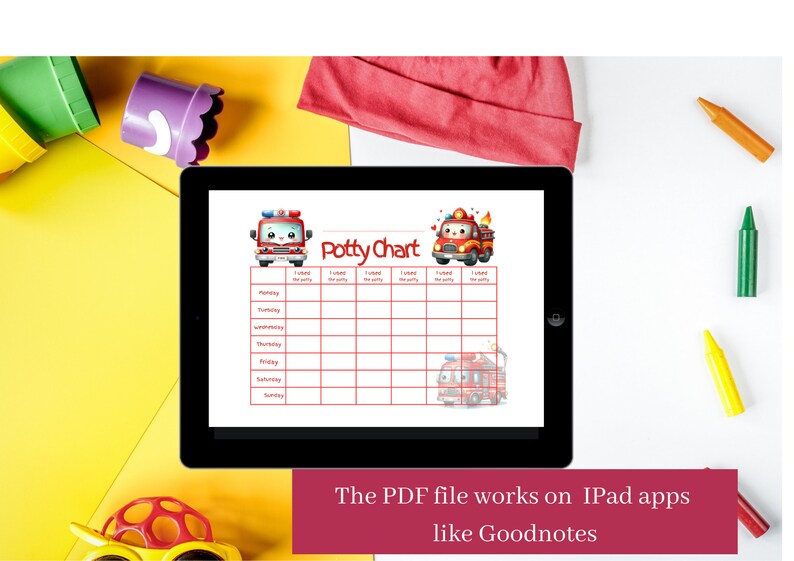 Firetruck Potty Training Chart for Boys (digital Download) - Etsy