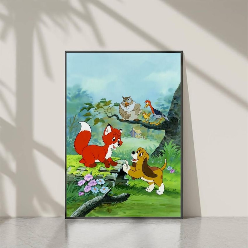 The Fox and the Hound Movie Poster Canvas Art Home Decor - Etsy