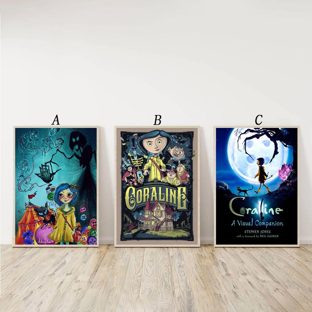 Coraline Movie Poster Minimalist Canvas Art Picture Canvas Printing ...