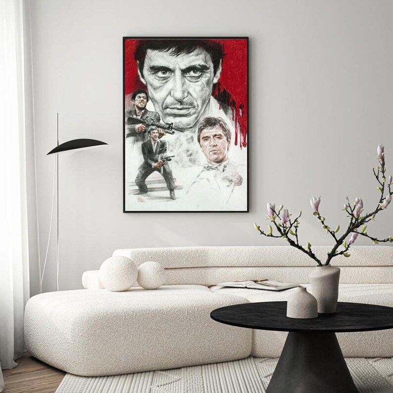 Al Pacino Scarface Movie Poster Minimalist Canvas Art Picture Canvas ...