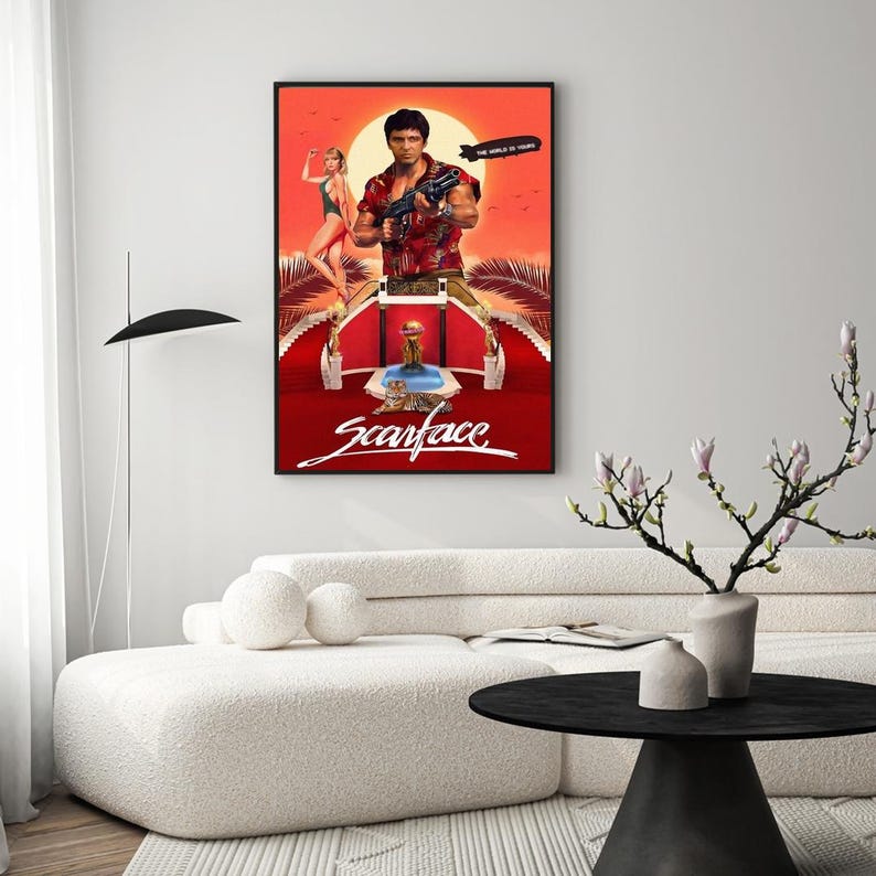 Al Pacino Scarface Movie Poster Minimalist Canvas Art Picture Canvas ...