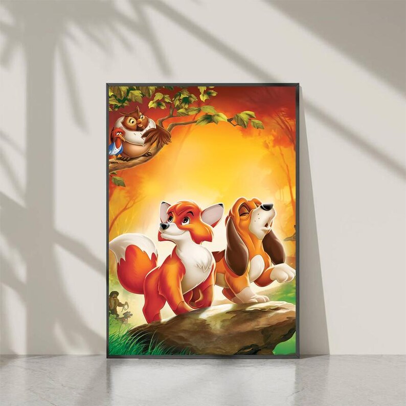 The Fox and the Hound Movie Poster Canvas Art Home Decor - Etsy