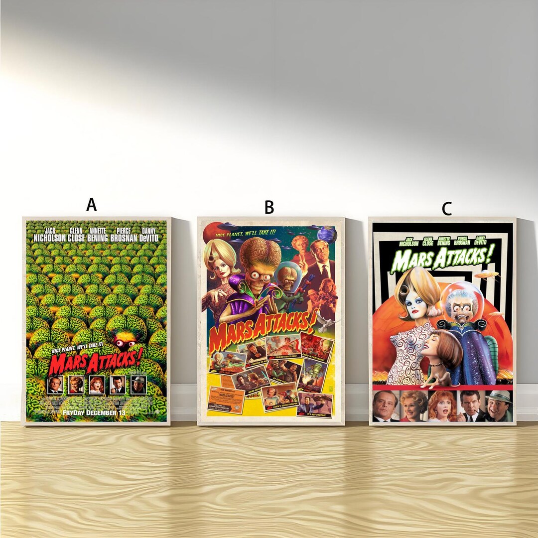 Mars Attacks Movie Poster Canvas Art Home Decor - Etsy